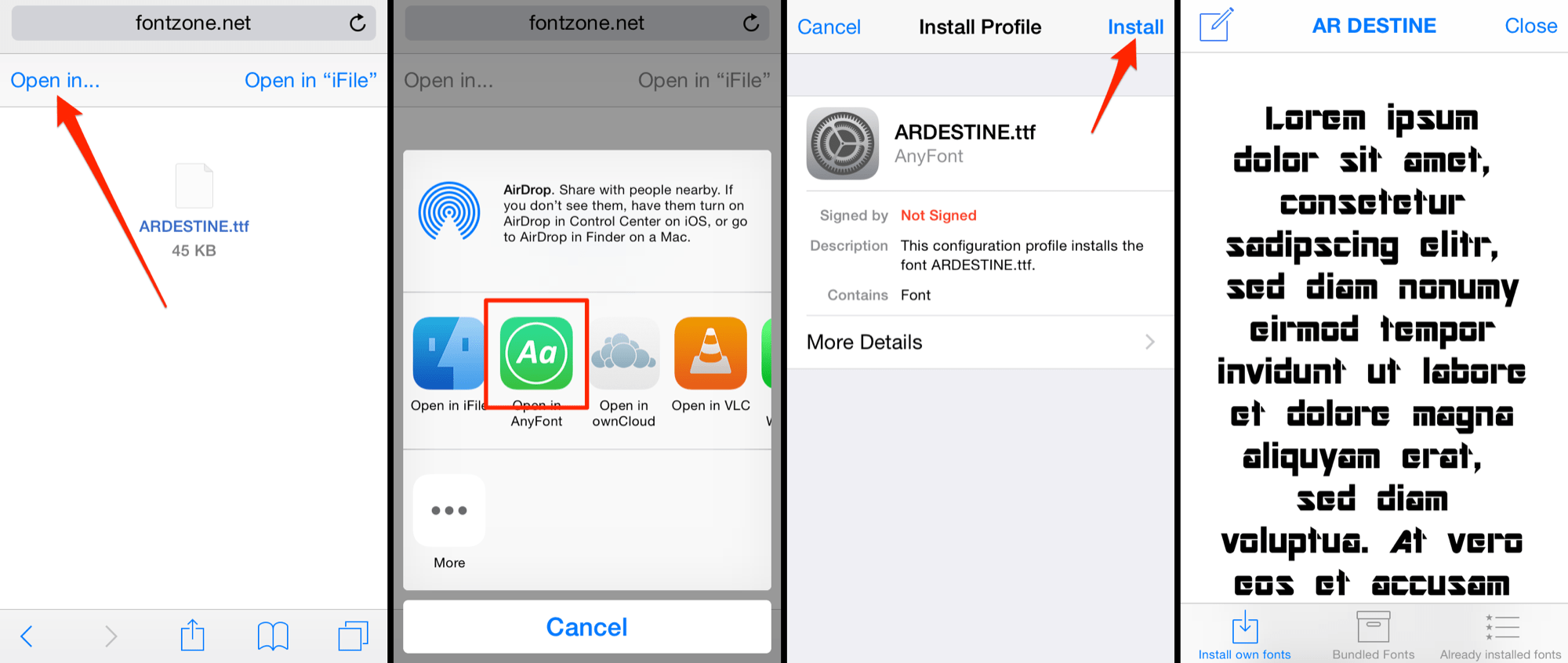 How To Change Font On IPhone Using AnyFont