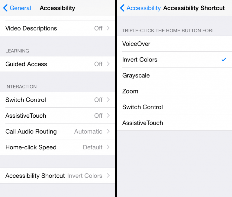 Home Button Shortcuts: The Triple-Press