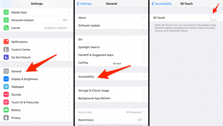 How to turn 3D Touch on and off on the iPhone