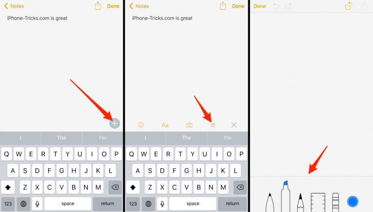 Handwritten Notes and Sketches on iPhone - iPhone-Tricks.com