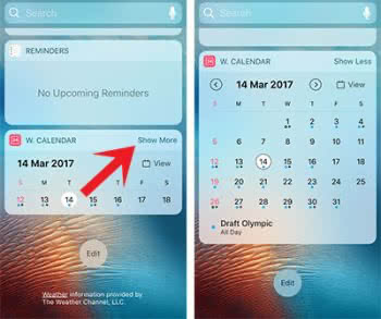 Calendar – Activate Monthly View On Lock Screen